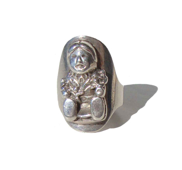 Vintage Storyteller Ring Carol Felley Sterling Silver Southwestern Sz ...